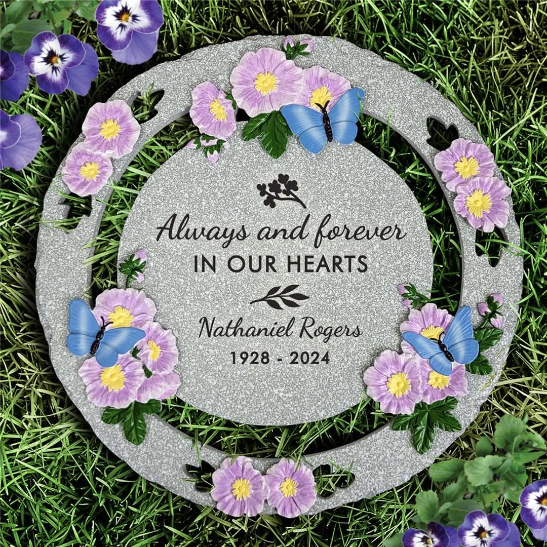 Personalized Memorial Stone, Butterfly Memorial Garden Stone, Always ...