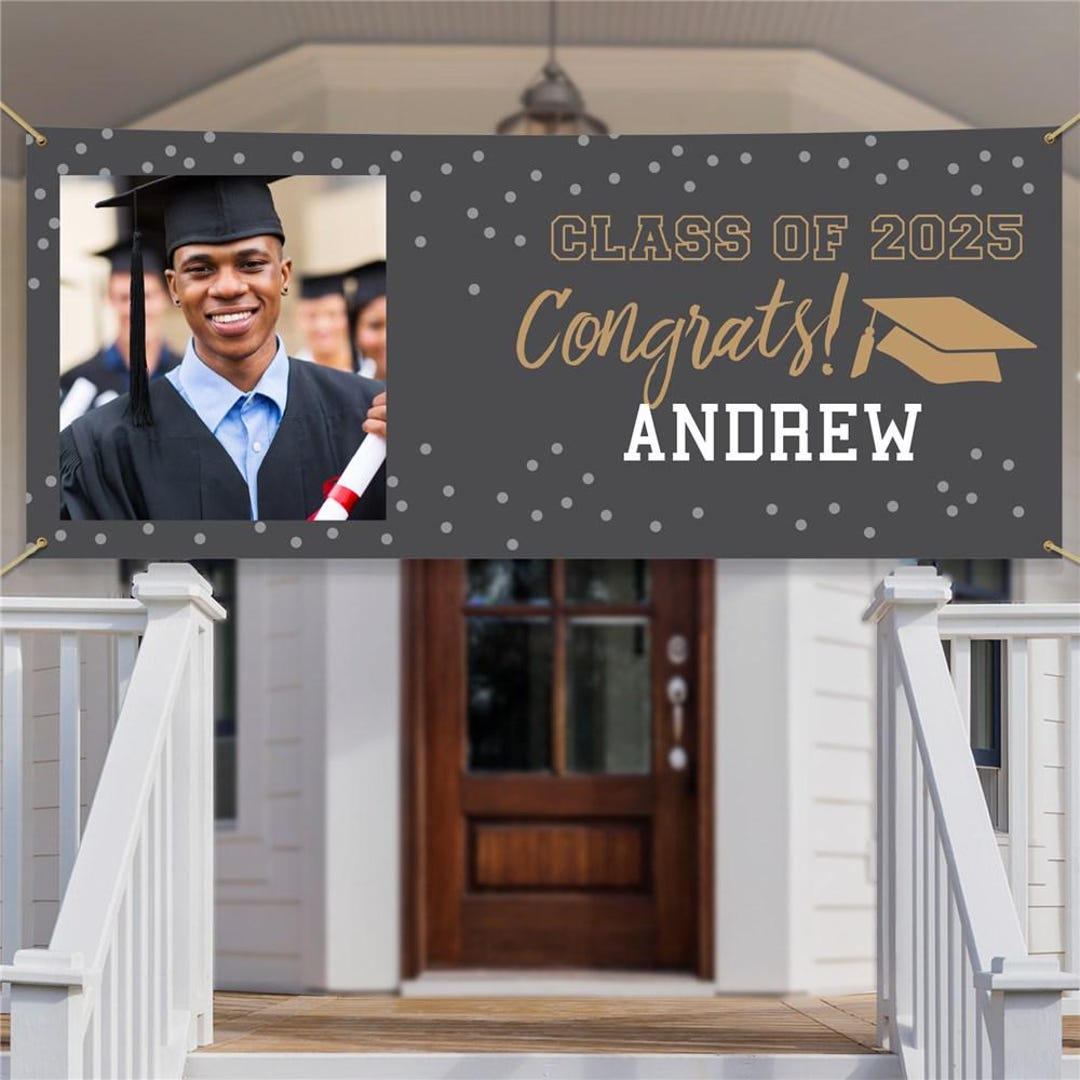 Personalized Class of Graduation Photo Banner, Graduation Party Decor ...