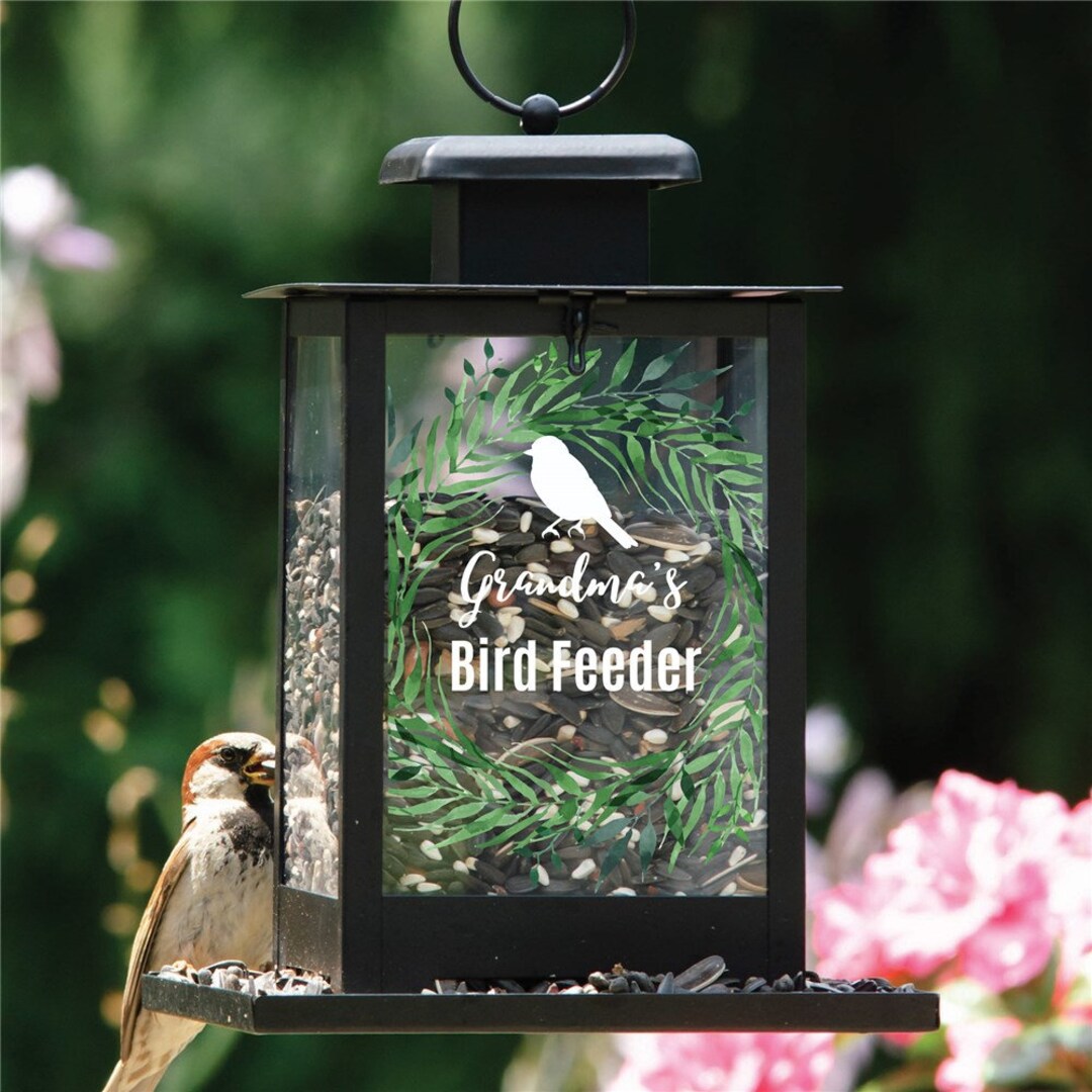 Wreath Personalized Bird Feeder, Custom Bird Feeder, Metal Bird Feeder ...