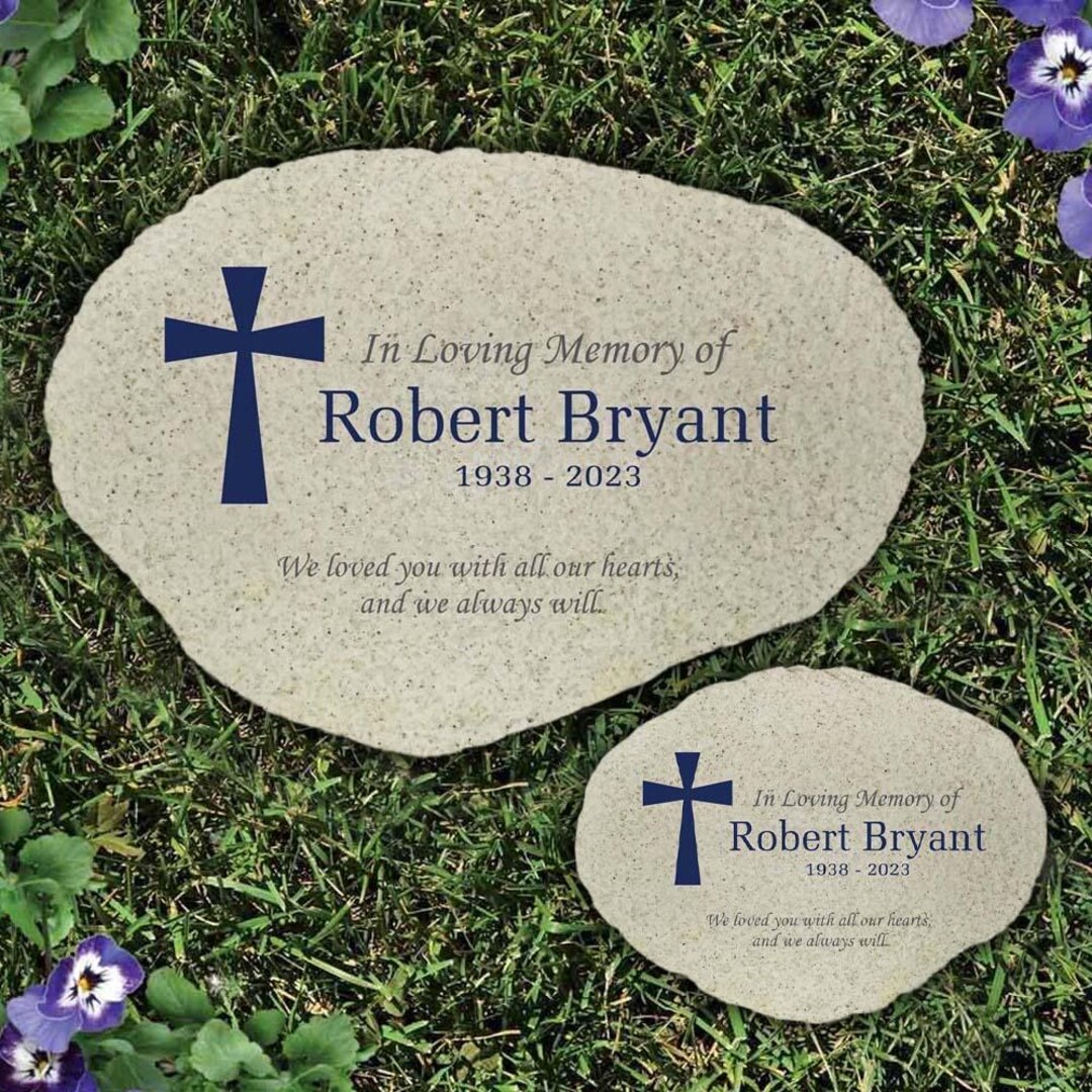 Personalized in Loving Memory Flat Garden Stone, Memorial Gardening ...