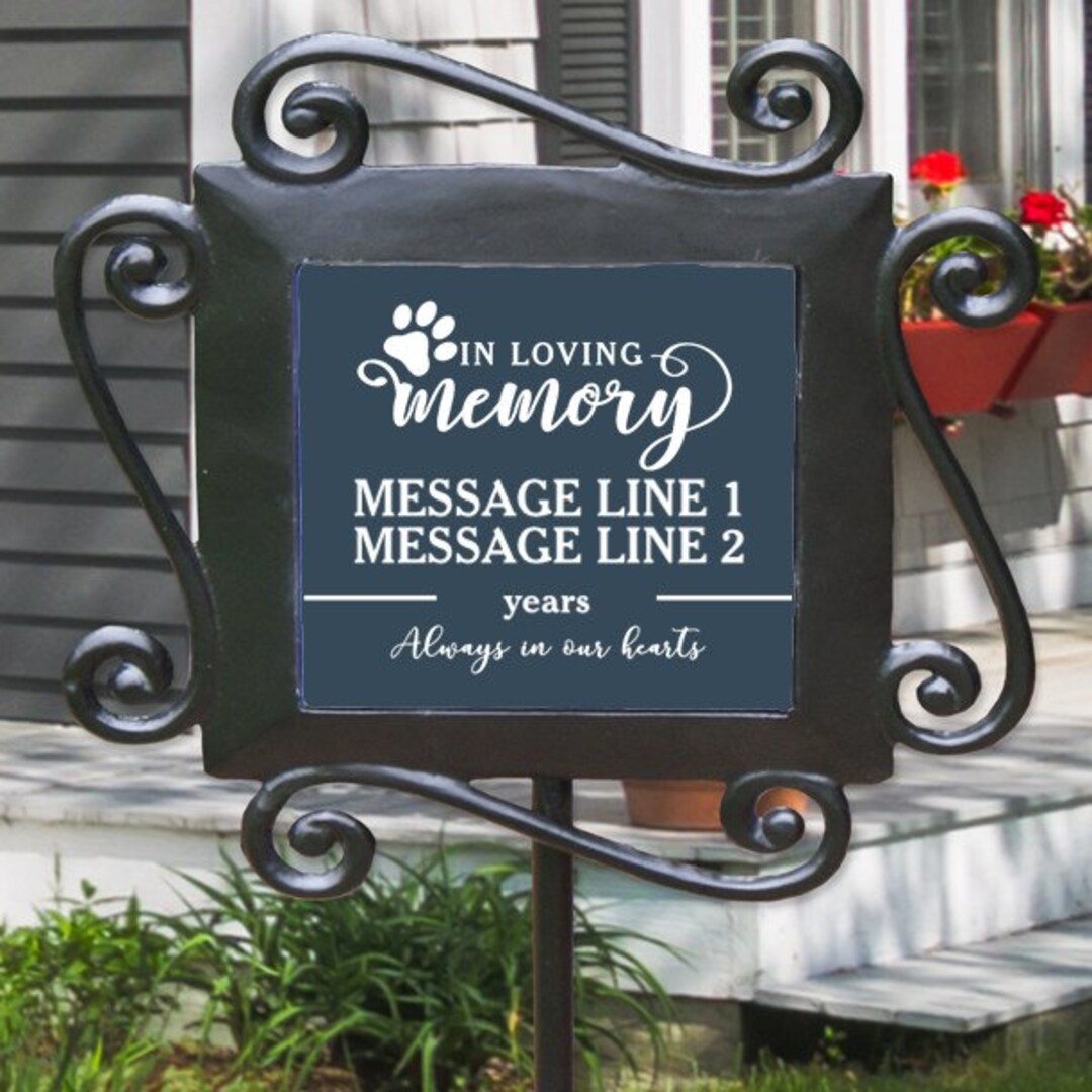 Personalized in Memory of Garden Stake, Memorial Plaque, Custom ...
