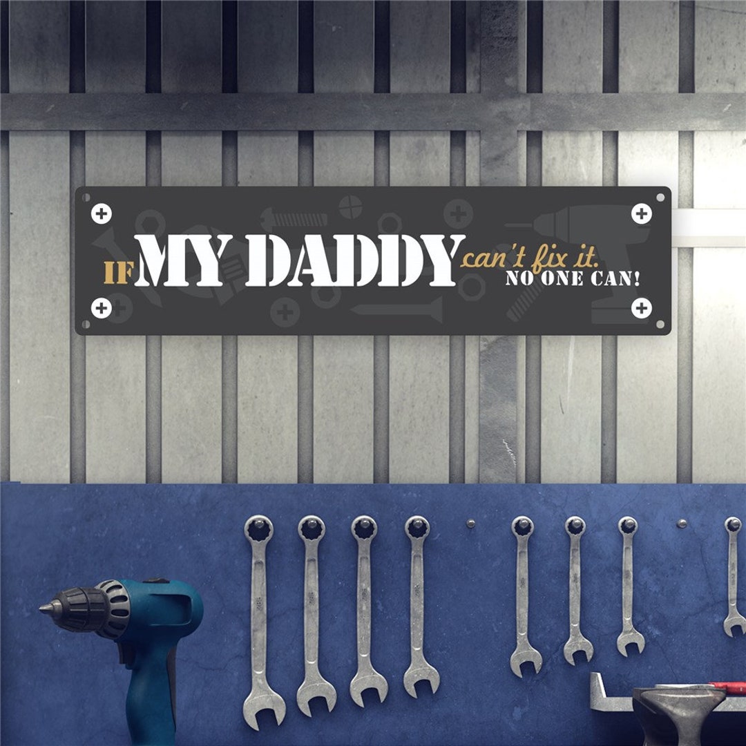 Personalized Fix It Wall Sign, Garage Sign for Him, Gifts for Dad ...