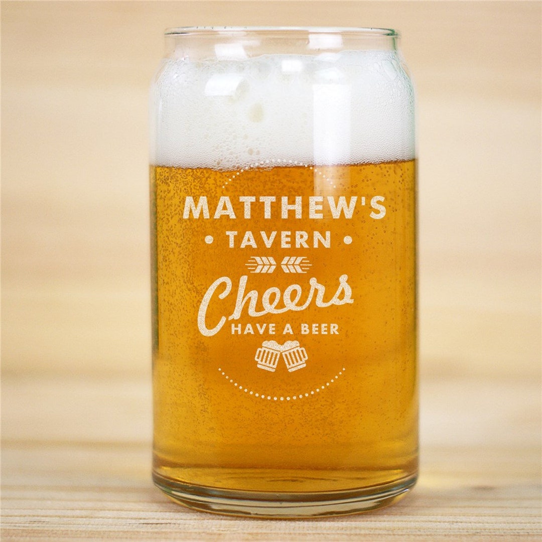 Engraved Cheers Have a Beer Beer Can Glass, Beer Gifts, Custom Beer Can ...