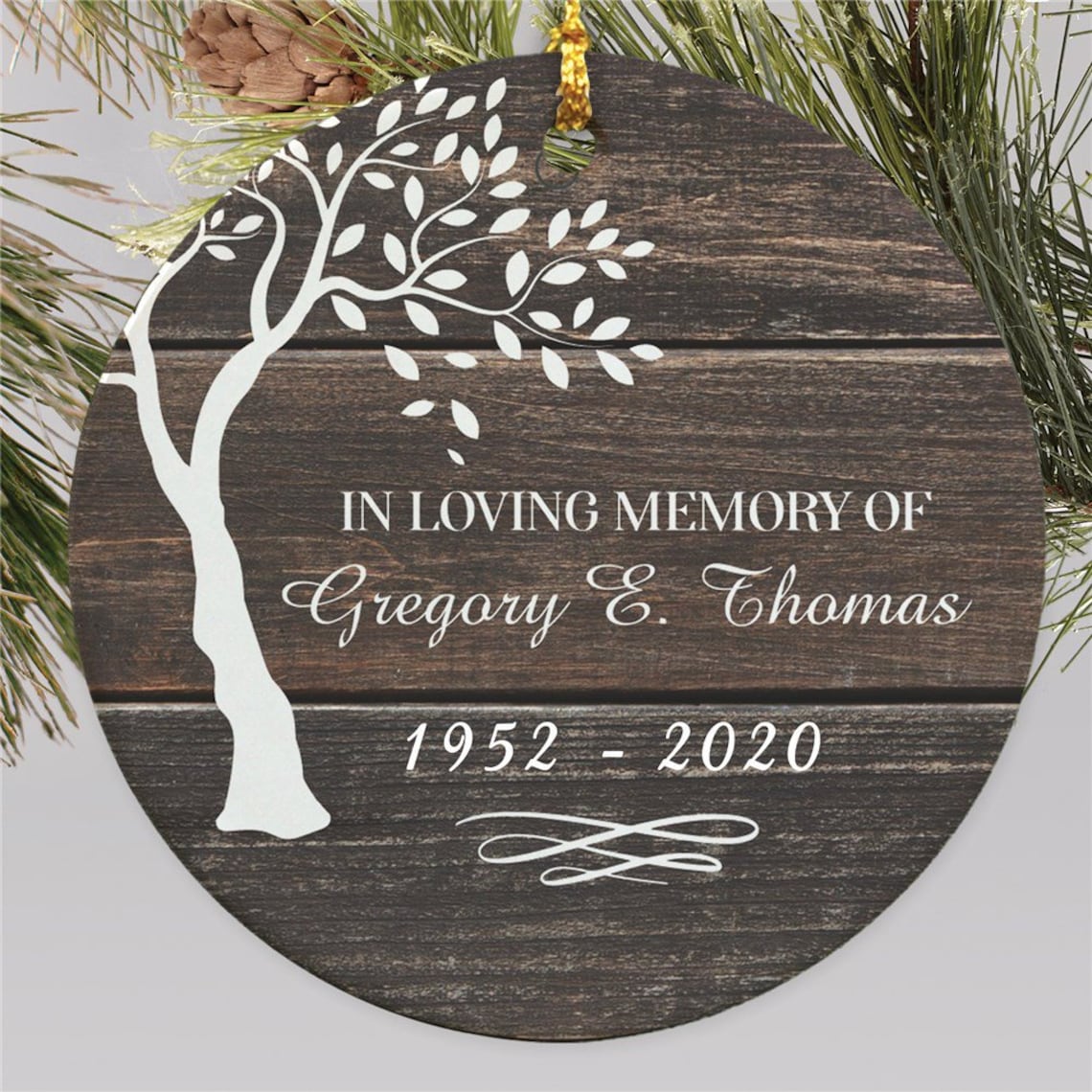 Personalized in Loving Memory Christmas Ornament Personalized - Etsy