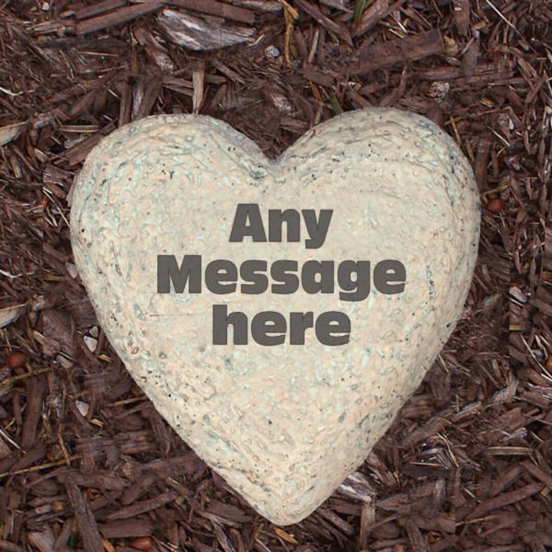 Any Message Engraved Garden Stone, Personalized Home Decor ...