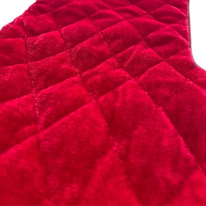 Embroidered Red Quilted Stocking With Bells, Family Christmas Stocking ...