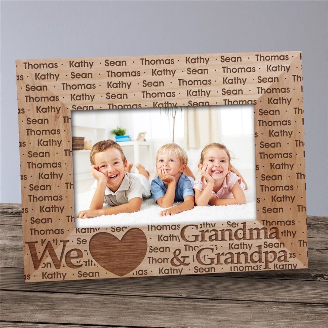 Personalized We Love Grandma & Grandpa Picture Frame, Photo Frame, Gift ...