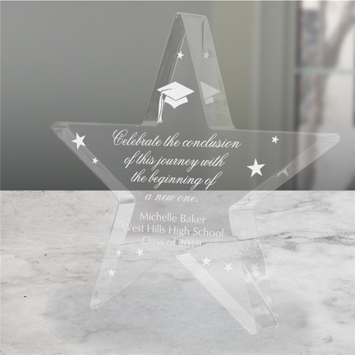Personalized Acrylic Graduation Star Keepsake Graduation - Etsy