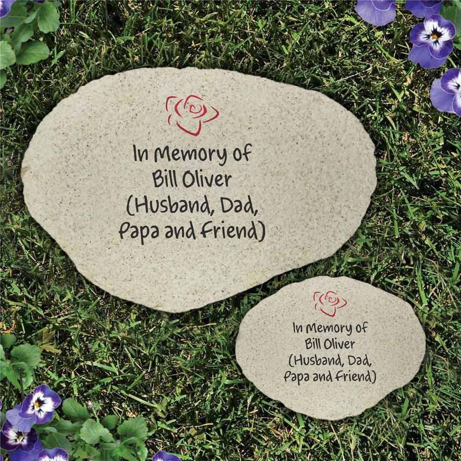 Personalized Flat in Loving Memory Garden Stone, Memorial Gardening ...