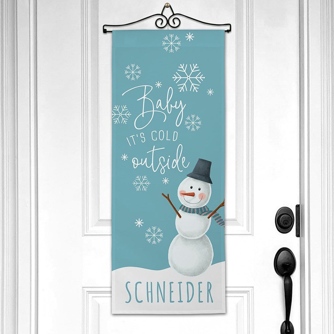 Personalized Baby It's Cold Outside Wall Hanging, Winter Décor, Banner ...