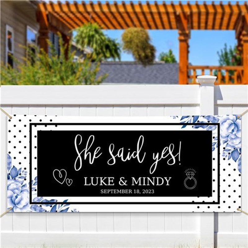 She Said Yes Banner - Etsy