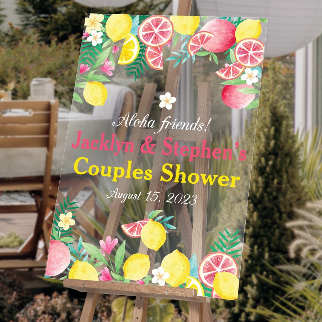 Custom Lemons and Grapefruit Sign, Bridal Shower Sign, Summer Wedding ...