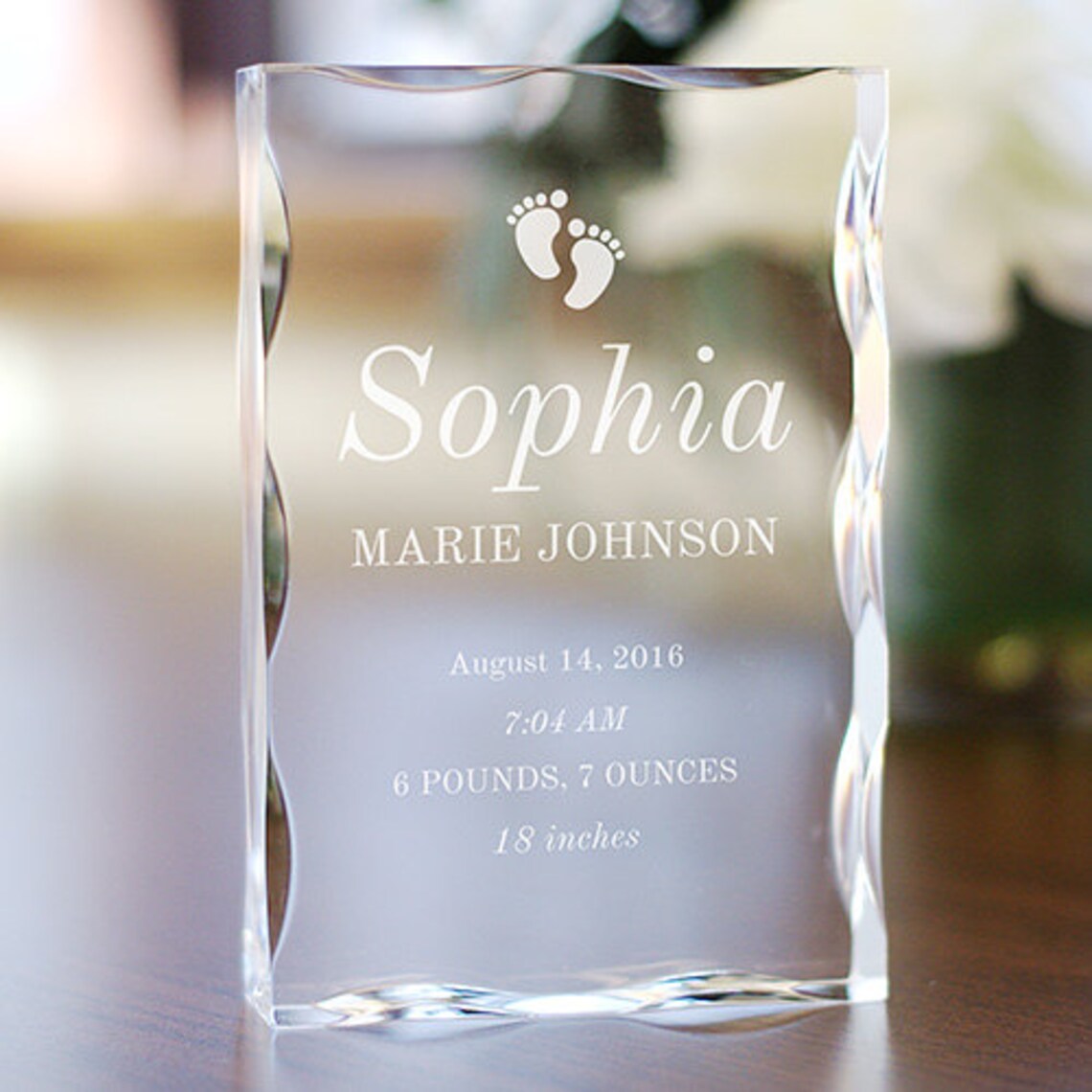Engraved Baby Keepsake Acrylic Block baby Keepsake Acrylic | Etsy