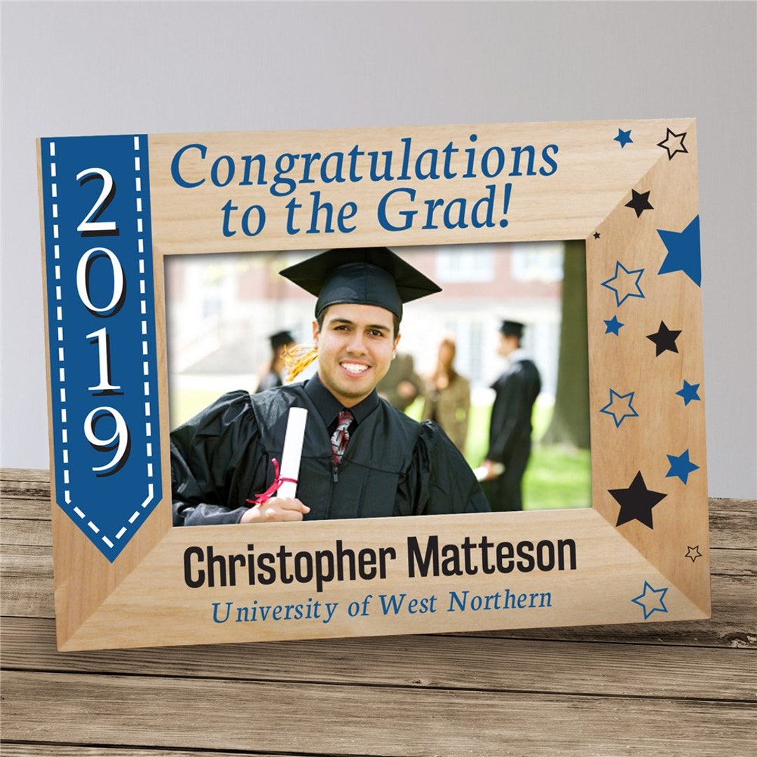 Congratulations Grad Personalized Picture Frame, Personalized ...
