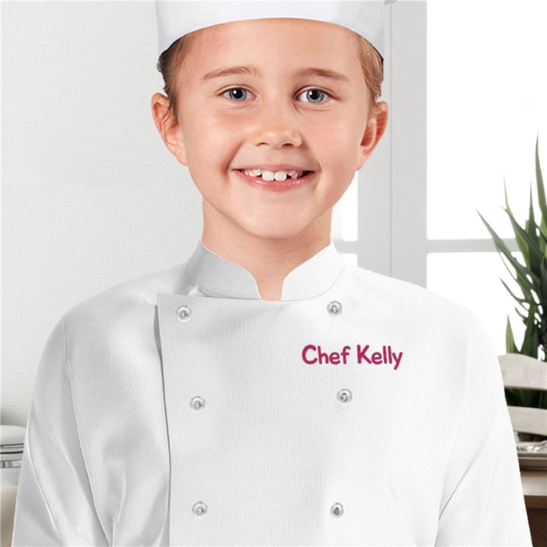 Embroidered Any Message Youth Chef Coat, Girls Apron, Kid's Apron ...
