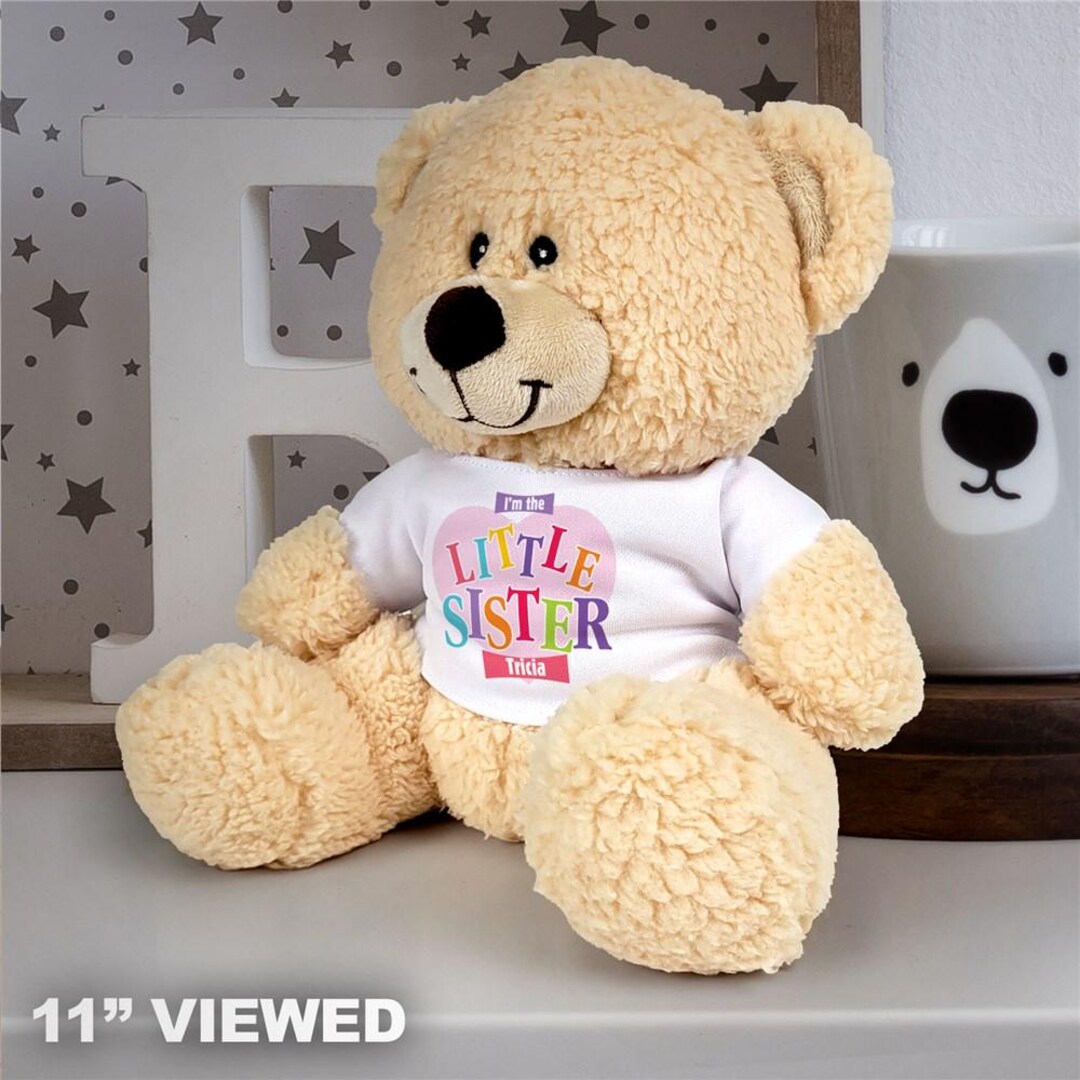 Personalized Stuffed Animal, Custom Little Sister Bear, Big Sister Gift ...