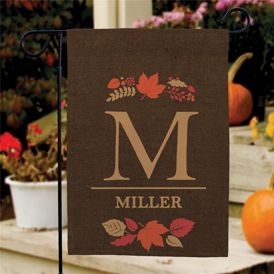 Personalized Autumn Double-sided Garden Flag, Personalized Flag, Custom ...