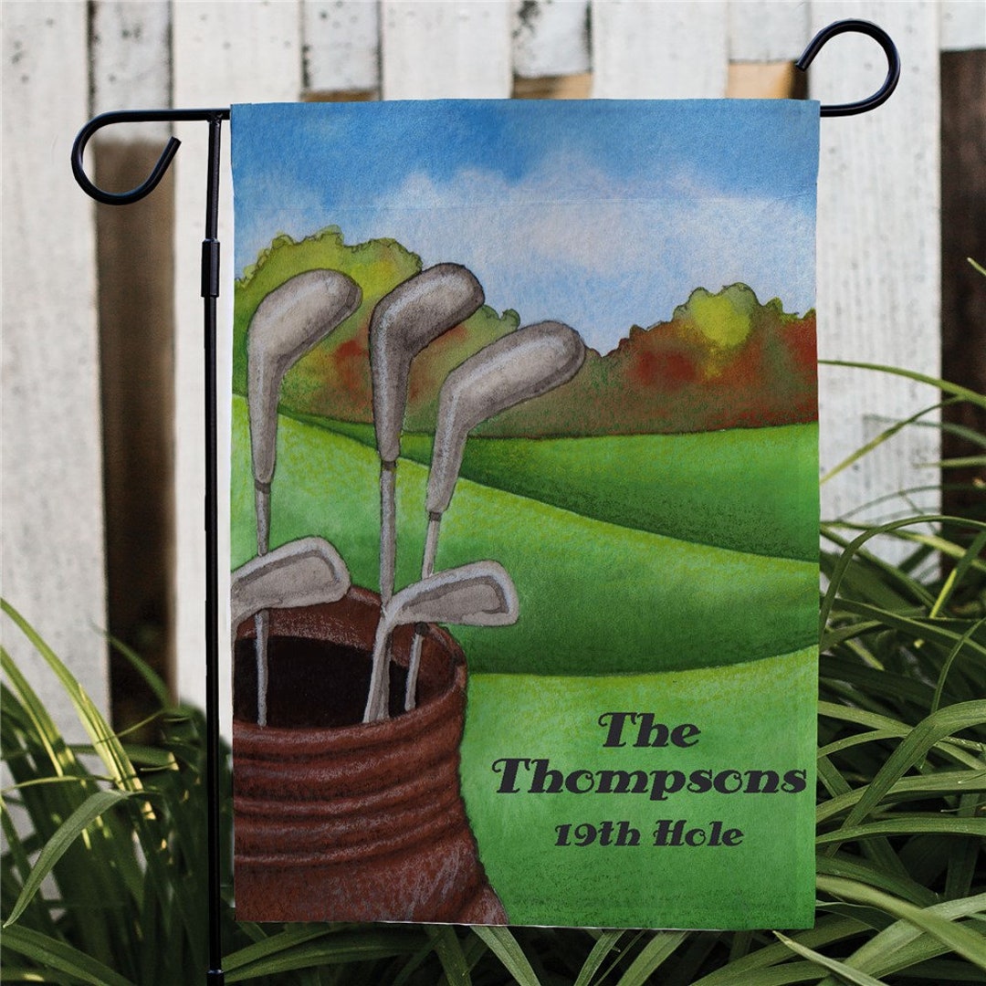 Golf Garden Personalized Flag, Personalized Summer Garden Flag, Golfing ...