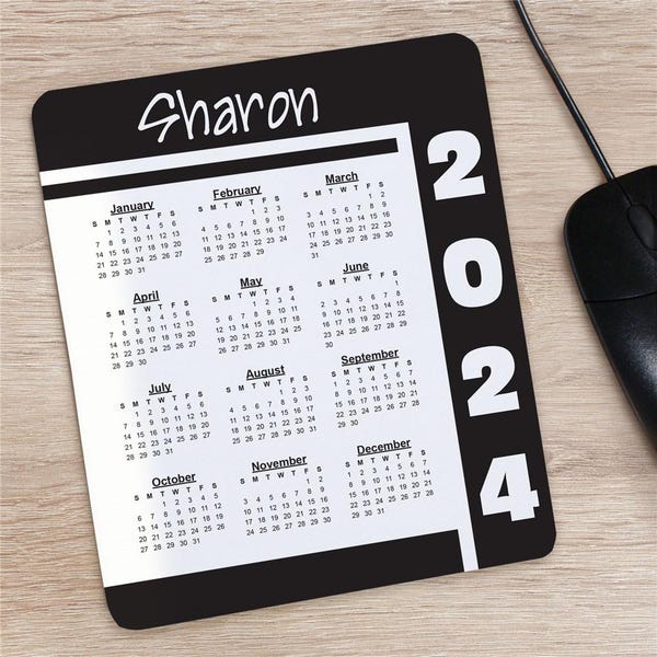 Personalized Mouse Pad With Calendar - Etsy