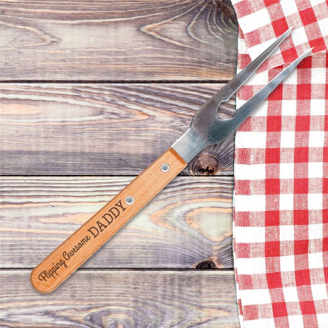 Engraved Flipping Awesome BBQ Fork, Personalized Father's Day, Gifts ...