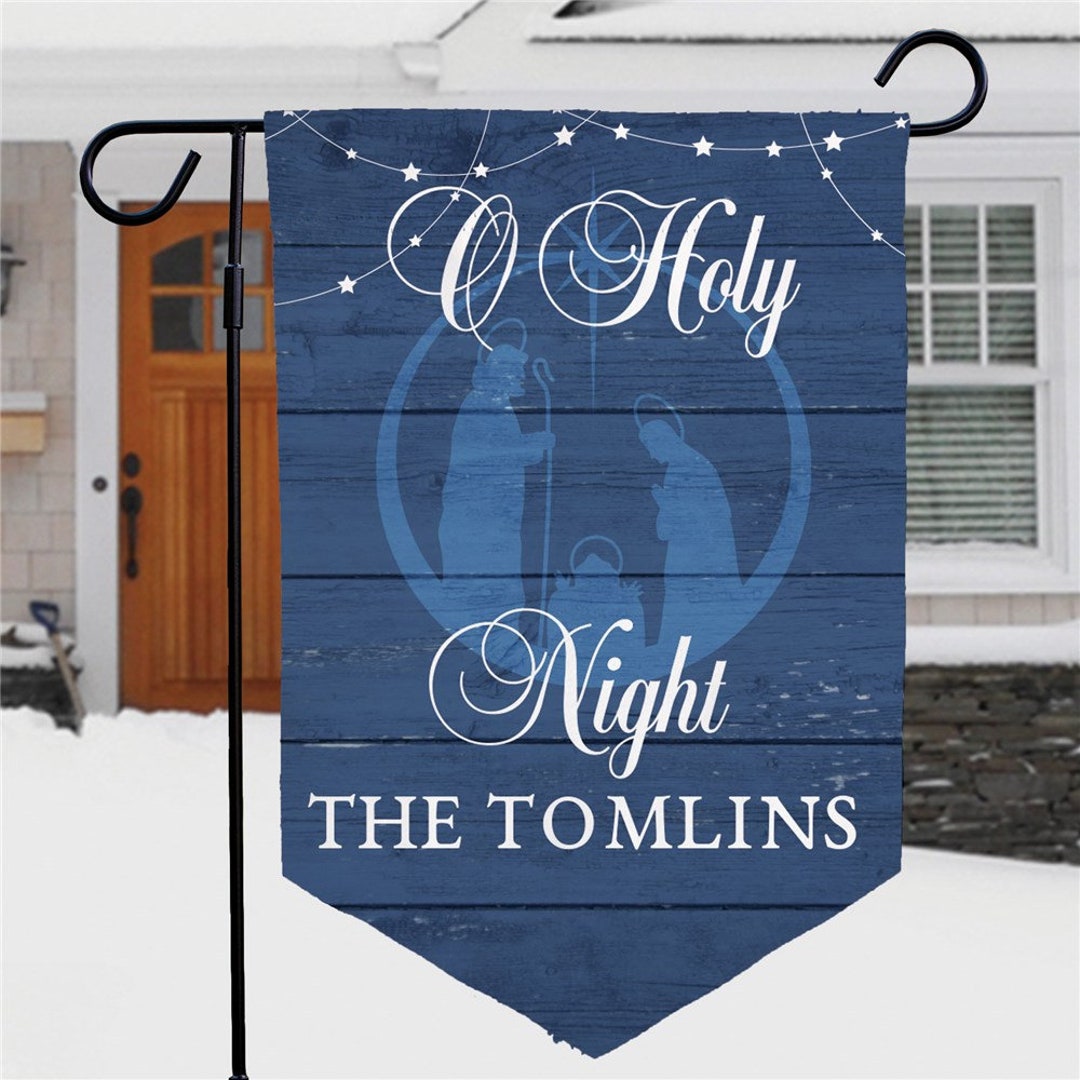 O Holy Night Personalized Pennant Garden Flag, Christmas Decor ...