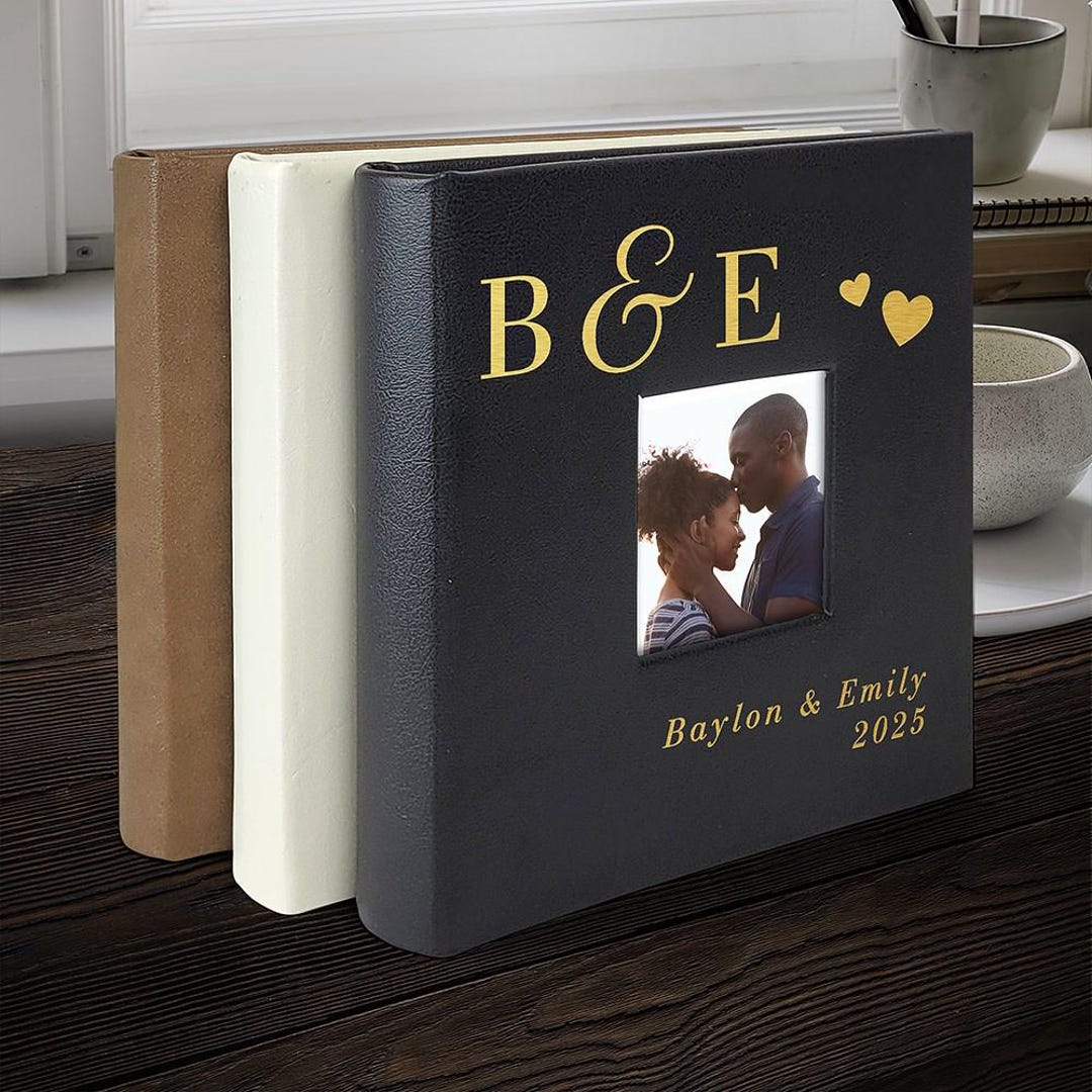 Personalized Photo Album With Couples Initials, Valentines Day Photo ...