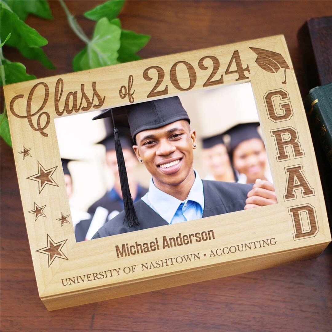 Engraved Congratulations Grad Photo Keepsake Box, Graduation Gift ...