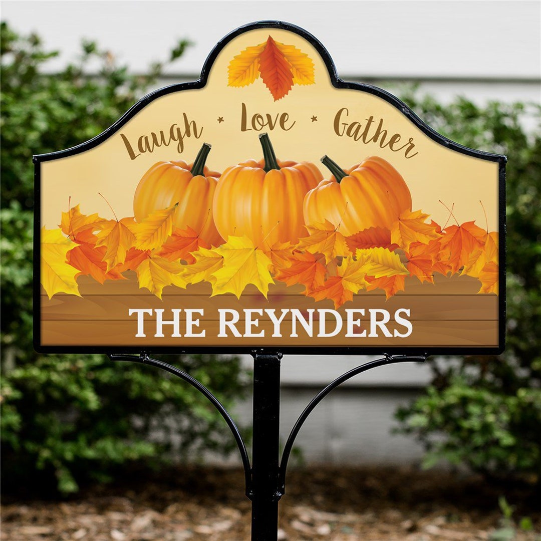 Personalized Fall Sign, Fall Outdoor Sign, Magnetic Sign Set, Garden ...
