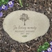 Engraved in Loving Memory Round Slate Stone, Memorial Garden Stone ...