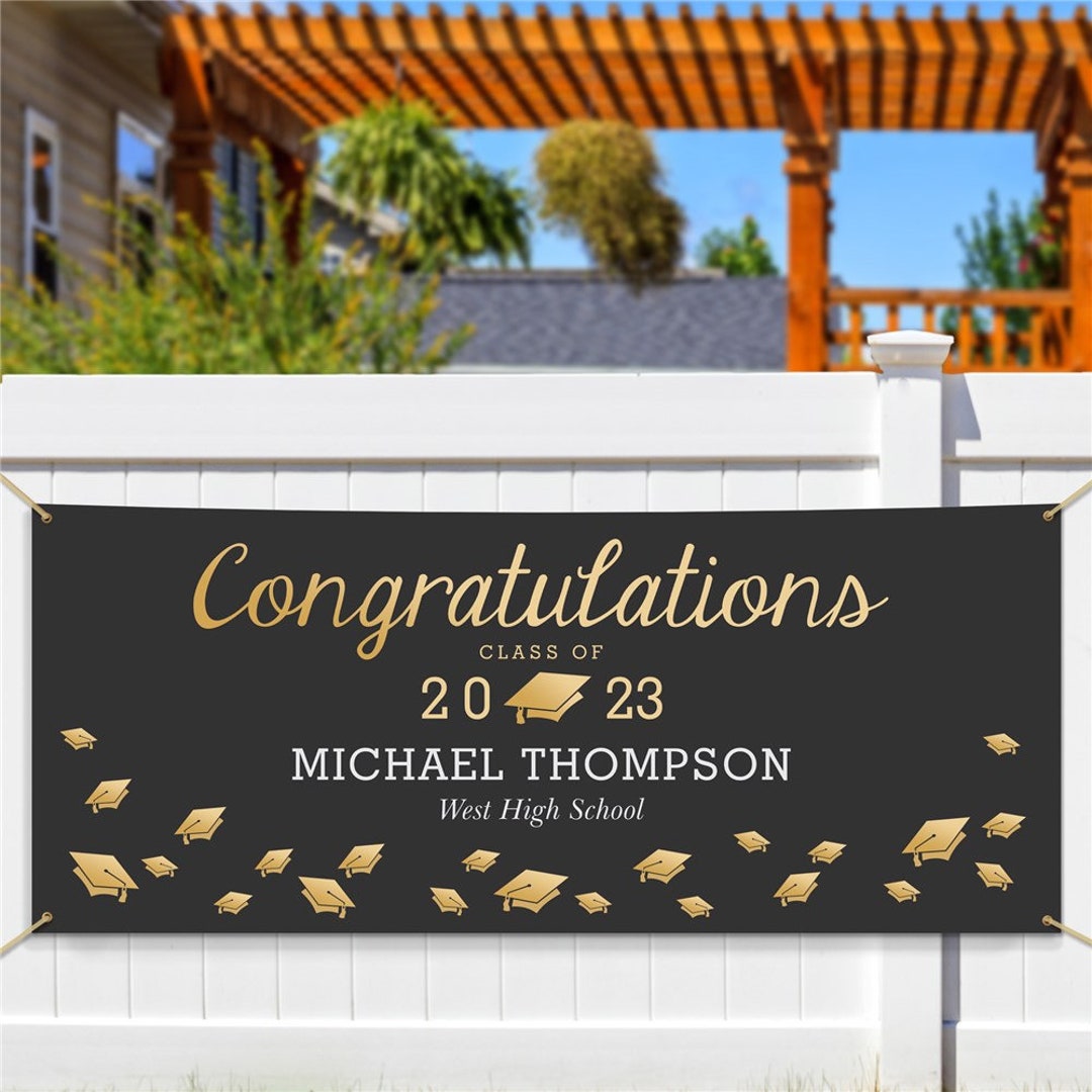 Personalized Graduation Banner Grad Party Decor Class of - Etsy