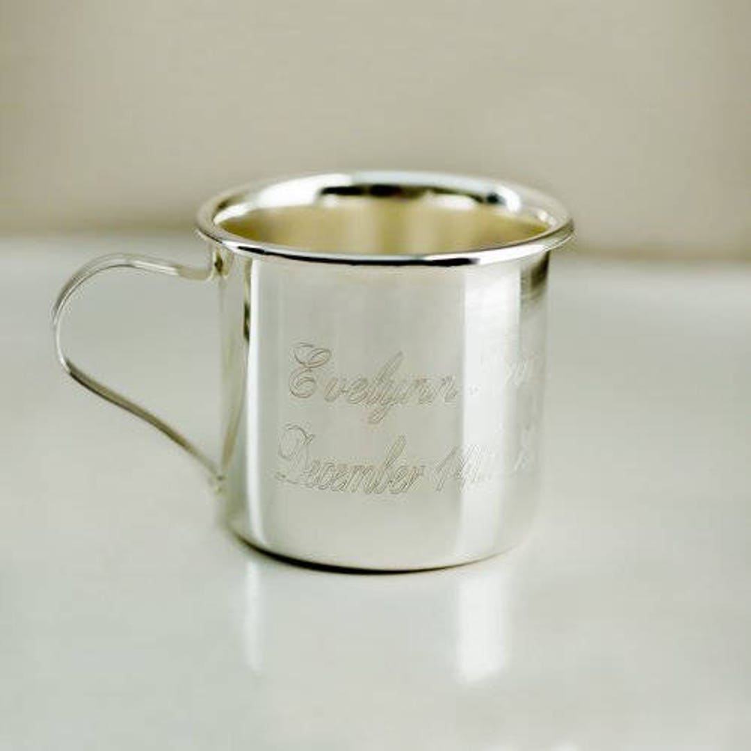 Silver Engraved Baby Sippy Cup, Baby Gift, Engraved Sippy Cup ...