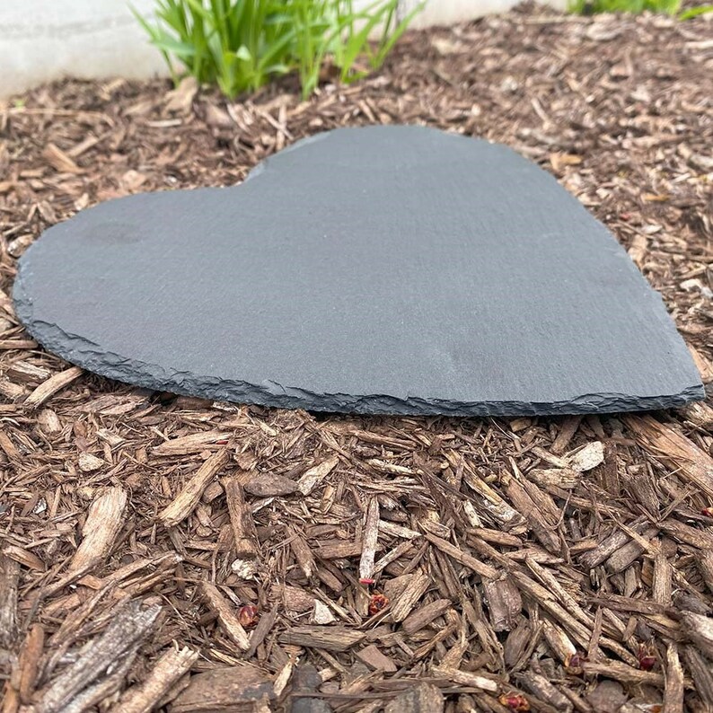 Personalized Garden Stone, Love Blooms Here Slate Stone, Flower Garden ...