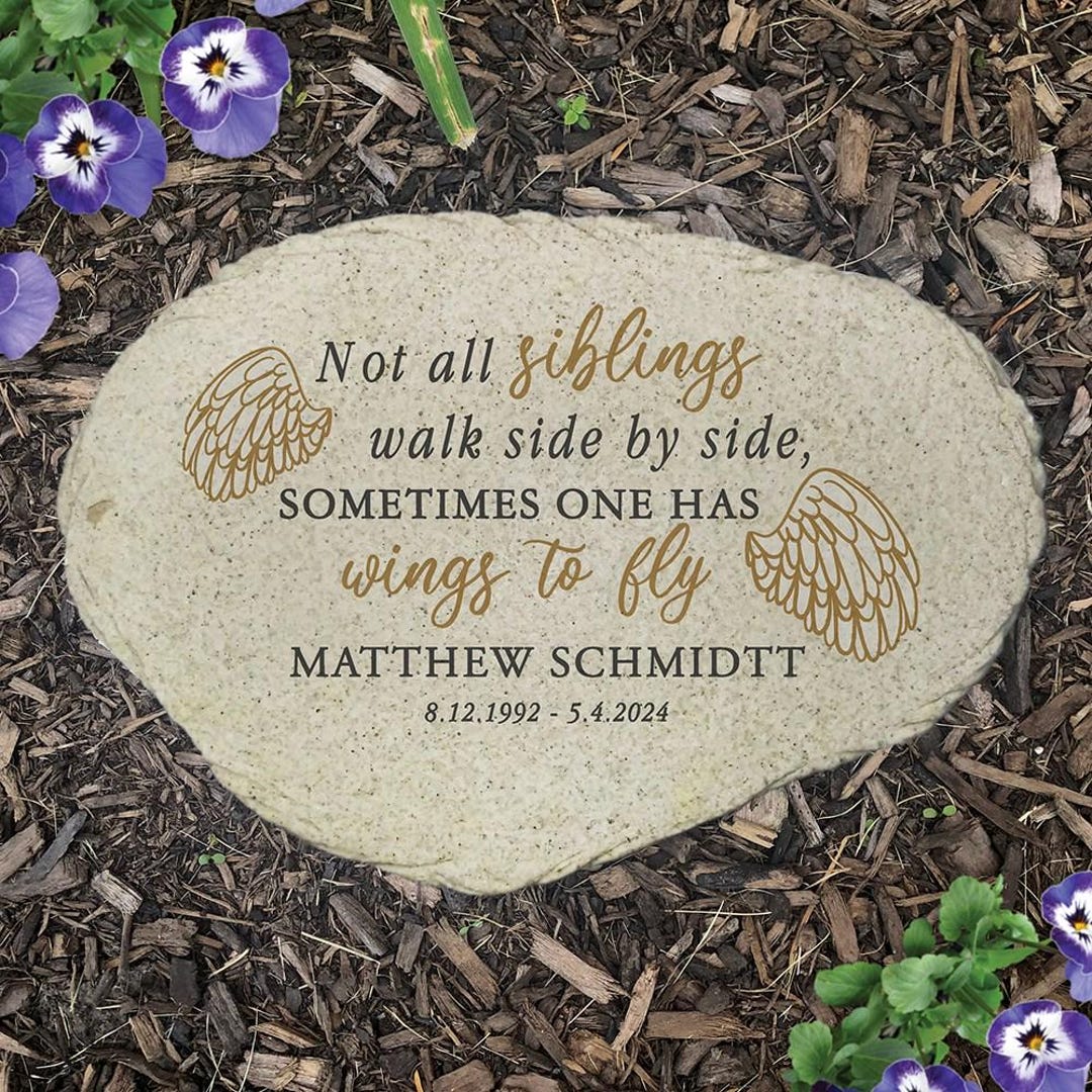 Personalized Memorial Stone for Loss of Siblings, Loss of Sister ...