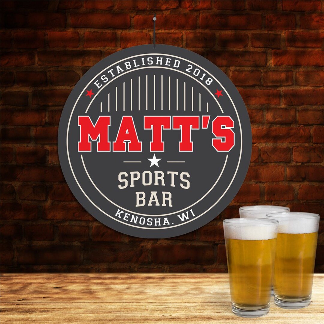 Personalized Sports Bar Wall Sign, Printed Sign, Beer, Father's Day ...