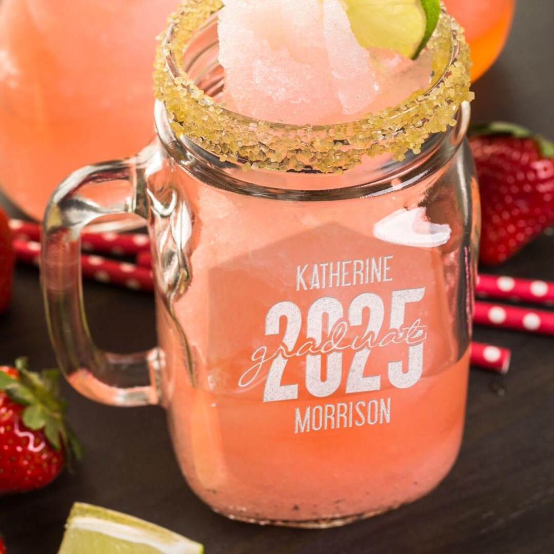 Graduate Engraved Mason Jar, Glass, Grad Gift, Custom Glass, Drinking ...