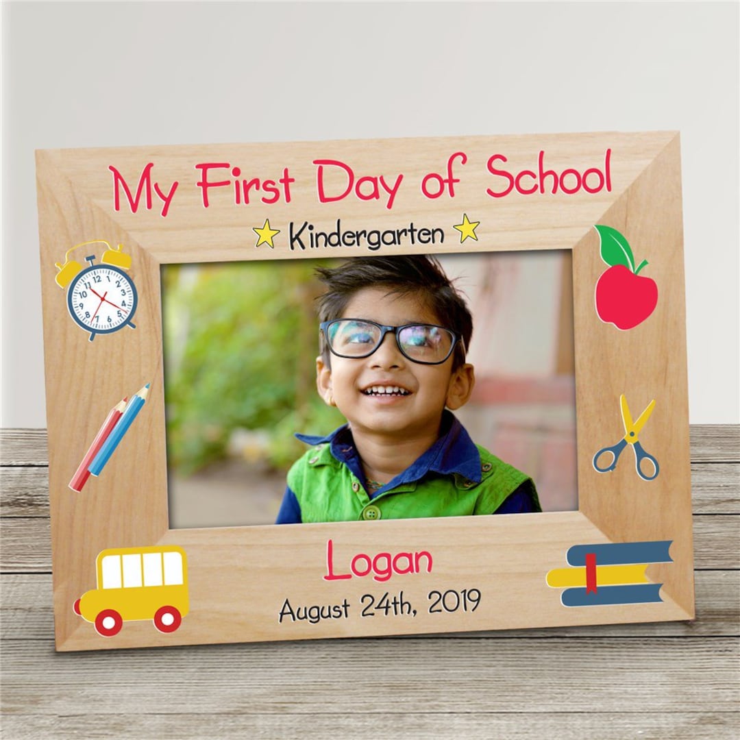 First Day of School Personalized Wooden Frame, Personalized First Day ...