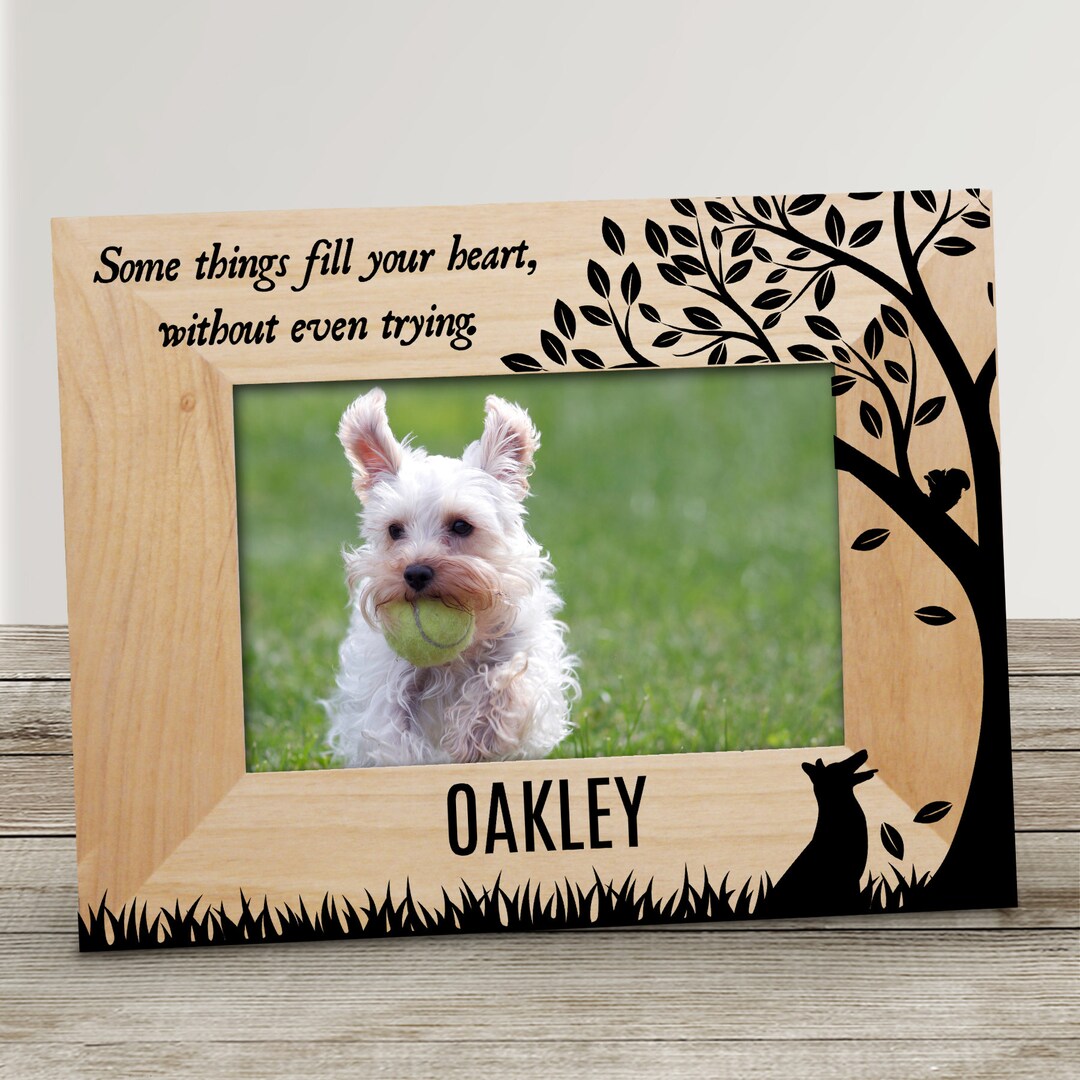 Some Things Fill Your Heart Personalized Pet Picture Frame, Wooden ...