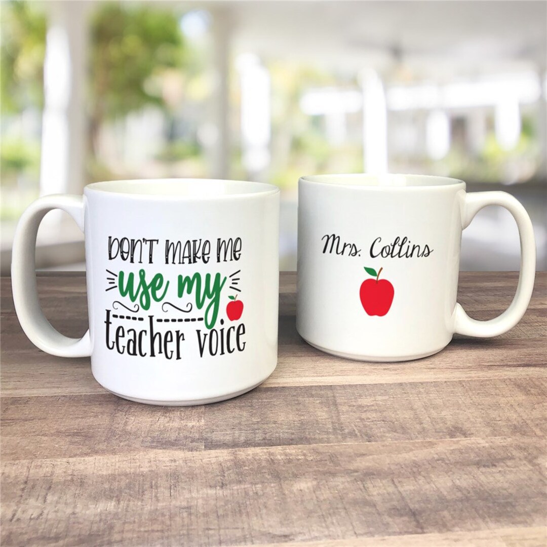 Personalized Teacher Voice Large Mug, Teacher Gifts, Teacher ...