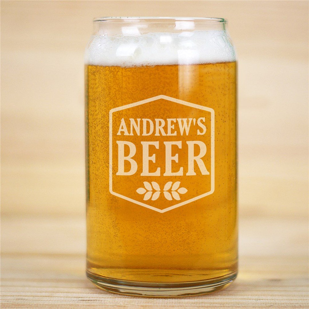 Personalized Any Name Beer Can Glass, Personalized Beer Can Glass, Beer ...