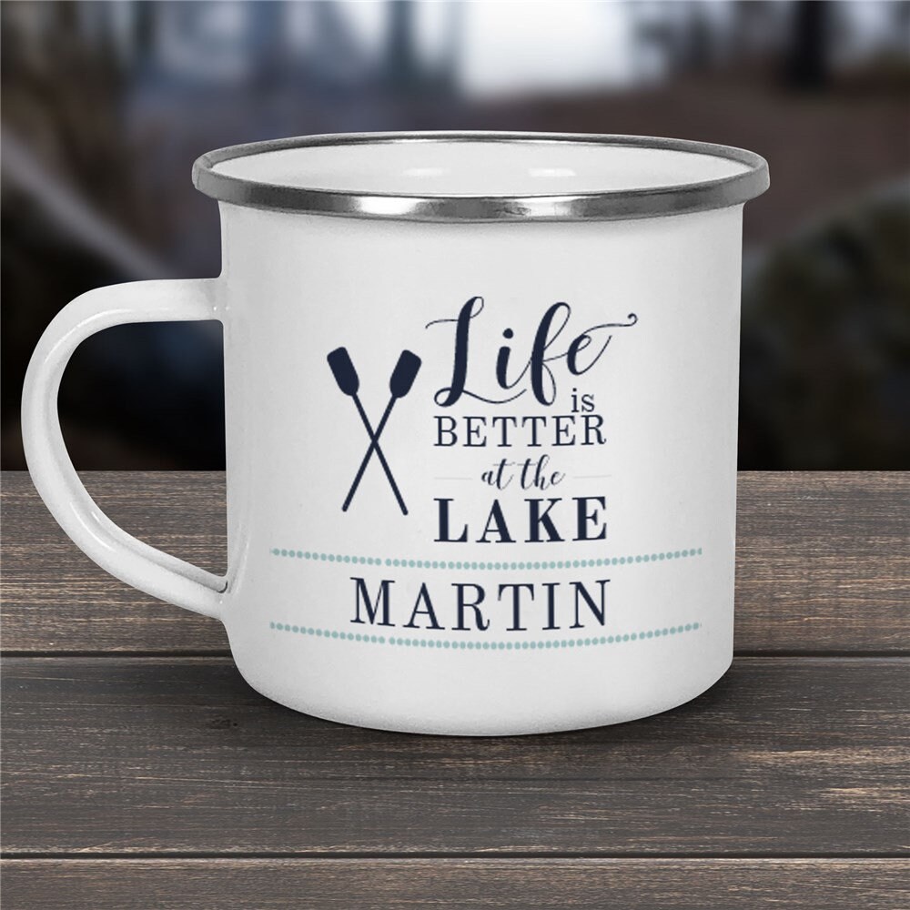 Life is Better at the Lake Personalized Camping Mug - Etsy