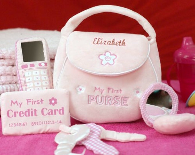 Embroidered My First Purse, Gift for Girl, Baby Toy, Personalized Kids ...