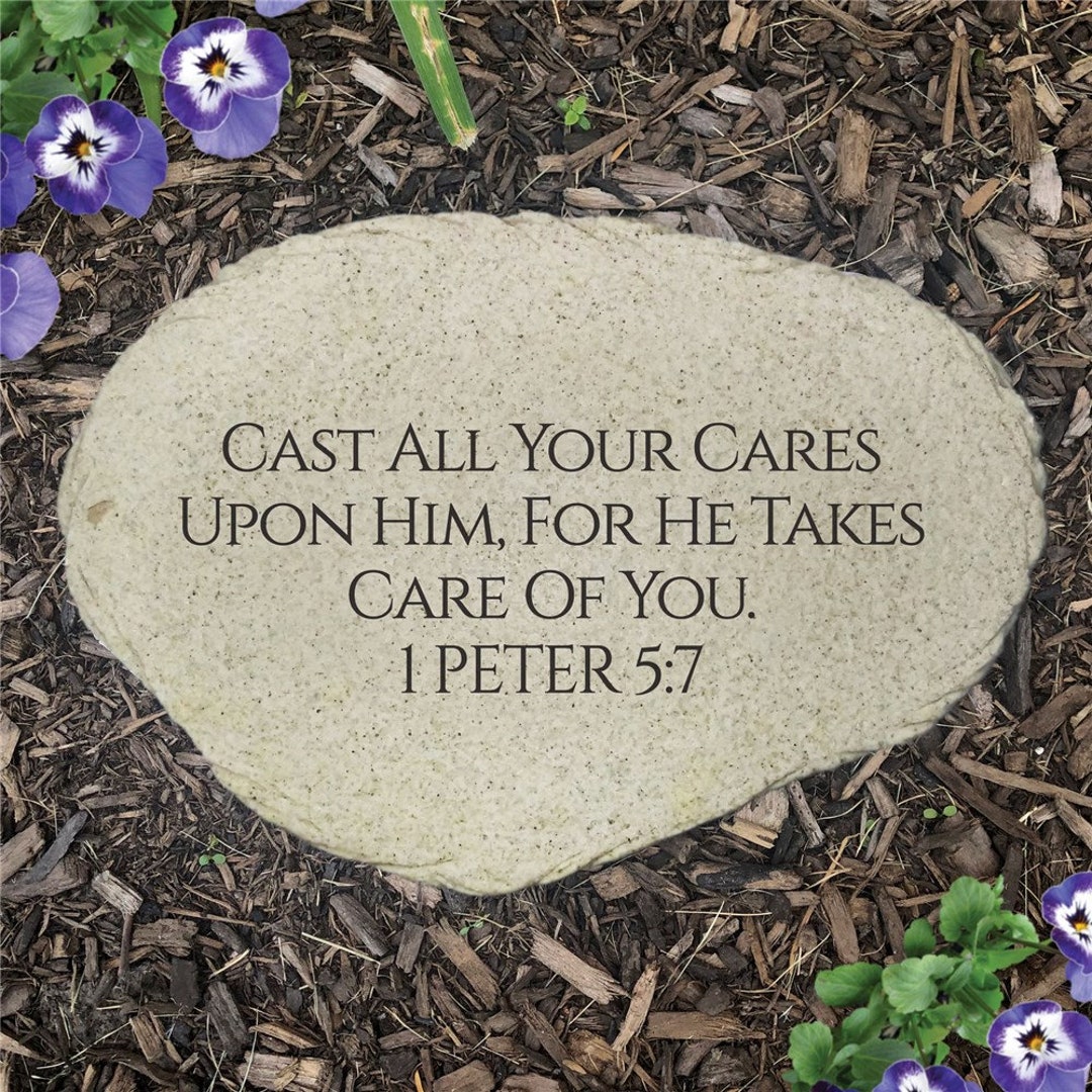 Personalized Religious Custom Message Flat Garden Stone, Custom Garden ...
