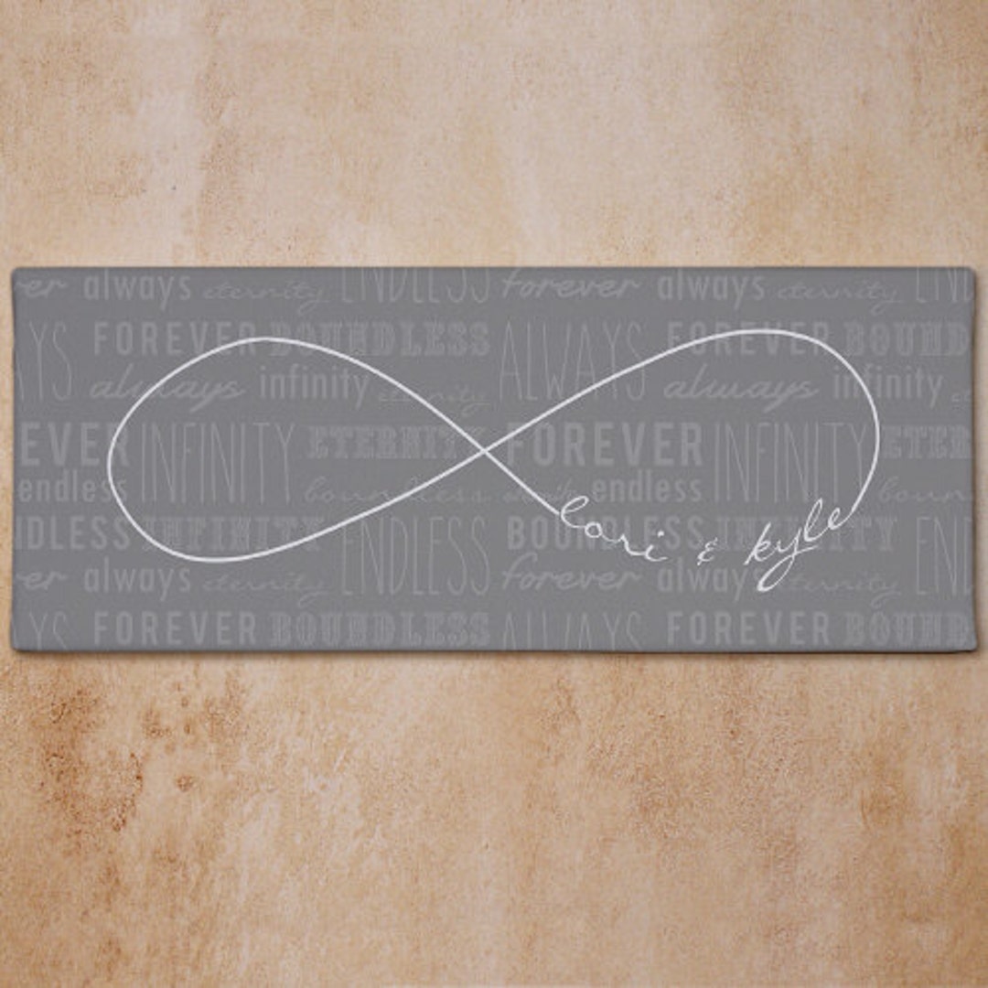 Personalized Infinity Symbol Wall Canvas Canvas Print Gift - Etsy