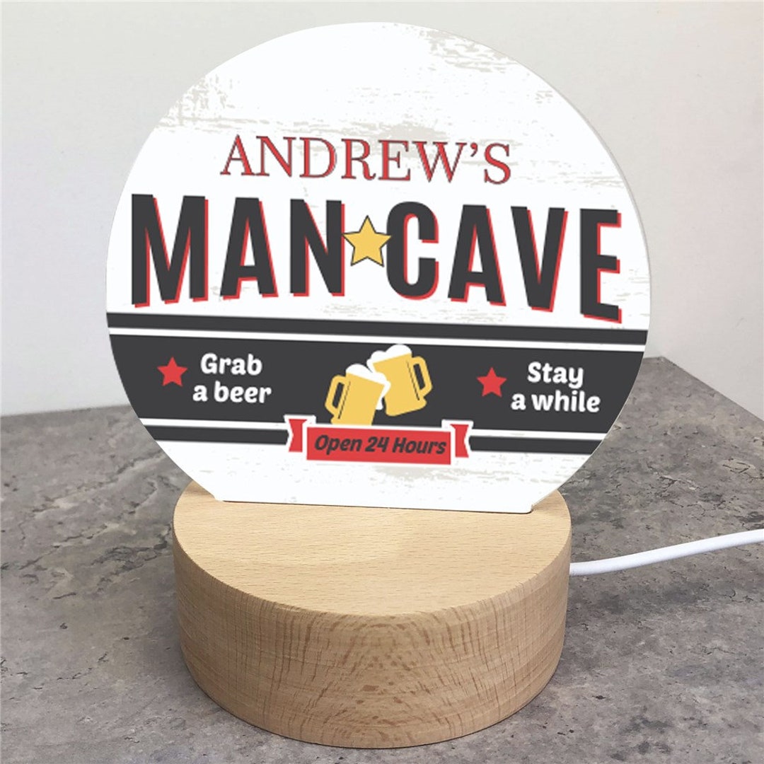 Personalized Grab a Beer Round LED Sign, Round Custom LED Sign, Home ...