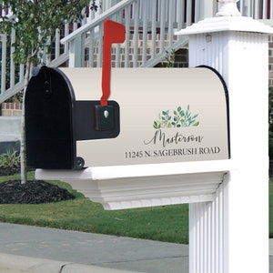 Personalized Leafy Simple Name Mailbox Cover, Outdoor Decor, Magnet ...