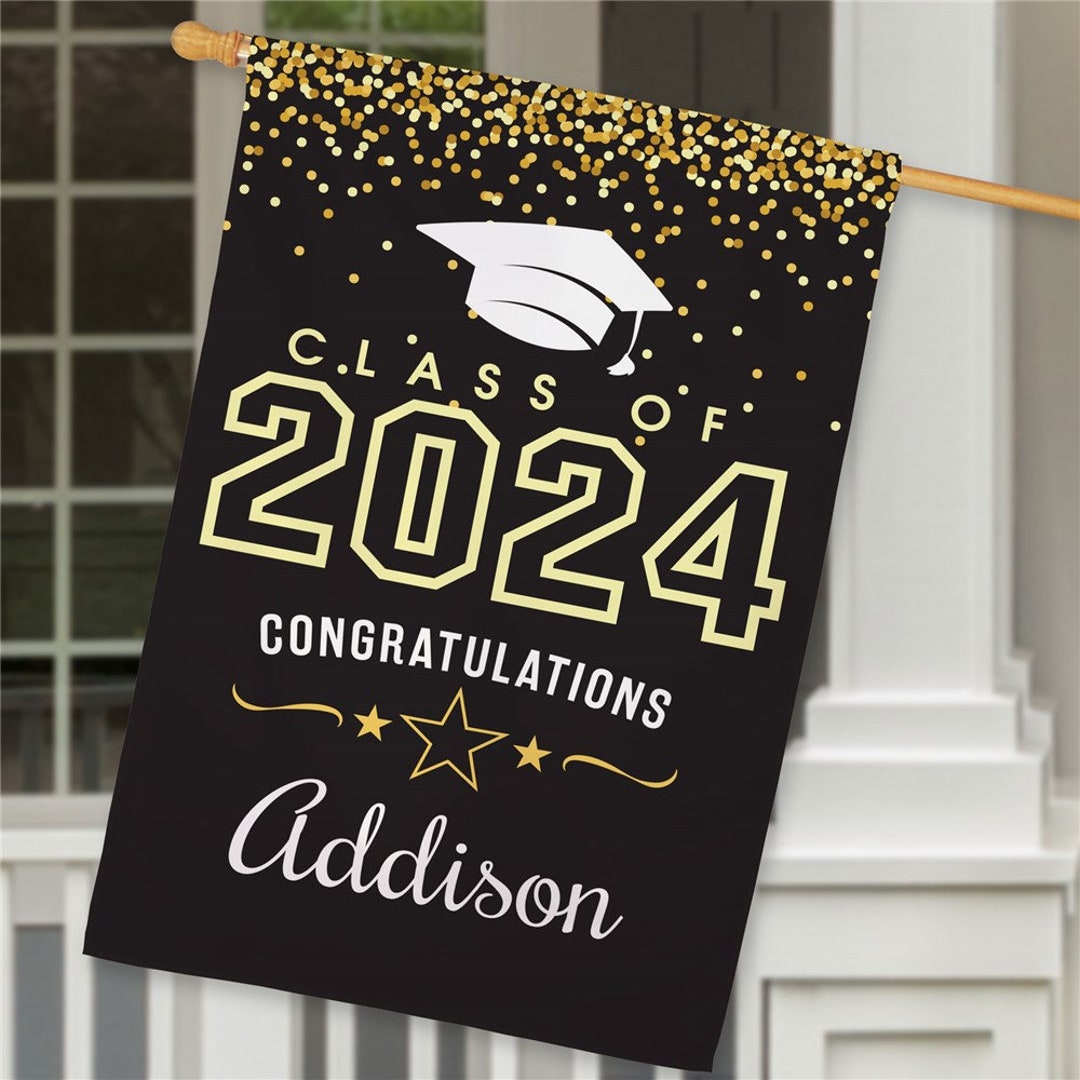 Personalized Class of House Flag, Personalized Graduation House Flag ...