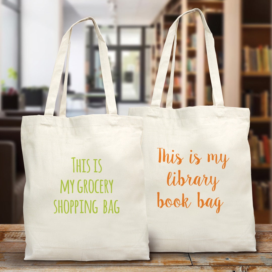 Personalized Canvas Tote Bag Write Your Own Message, Custom Weekender ...