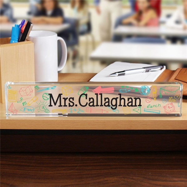 Teacher Name Plate - Etsy