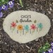 Watercolor Garden Flat Personalized Garden Stone, Custom Garden Decor ...
