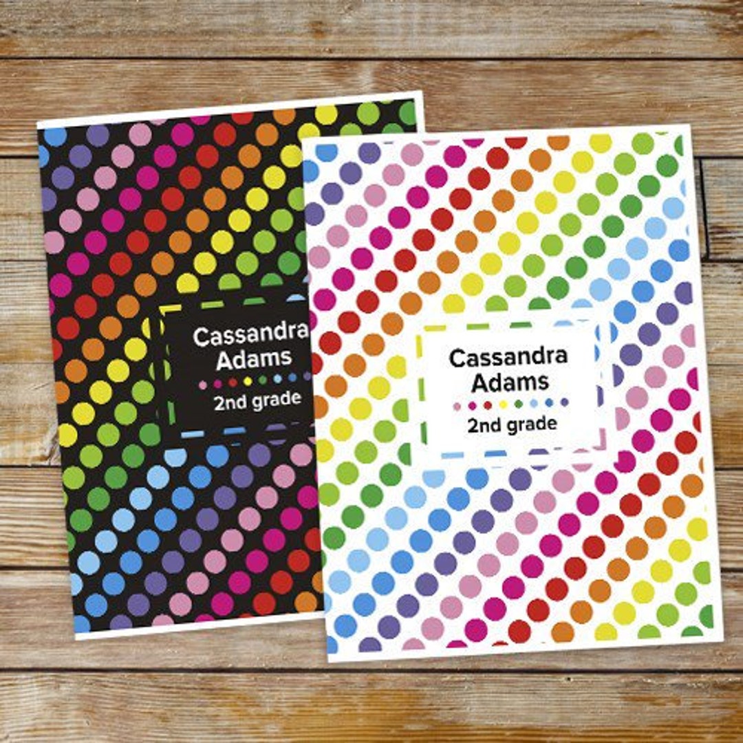 Personalized Polka Dot Folder Set [back to School, Folder, School ...